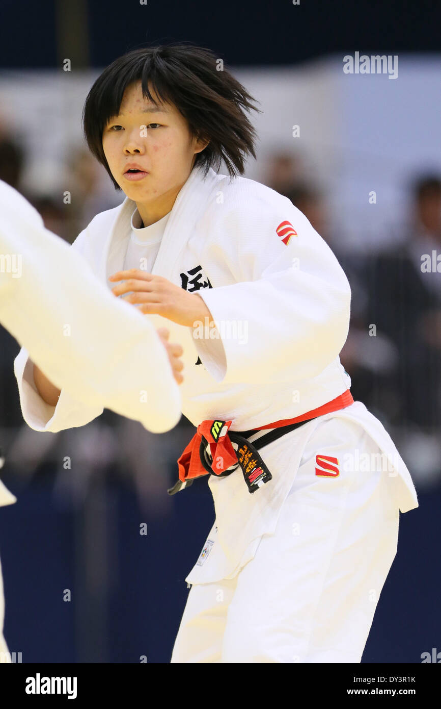 Fukuoka Convention Center, Fukuoka, Japan. 5th Apr, 2014. Anzu Yamamoto, APRIL 5, 2014 - Judo ...