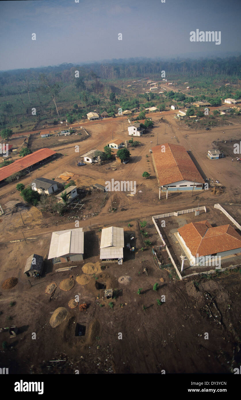 New urban development in what was previously primary rainforest habitat ...