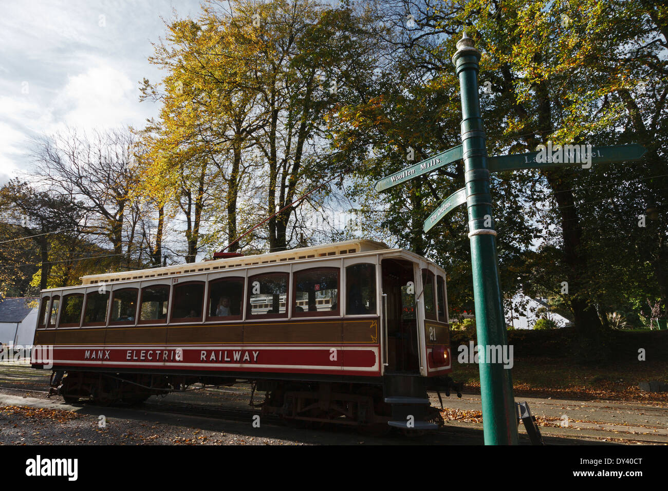Manx Electric Railway tram at Laxey, Isle of Man Stock Photo - Alamy