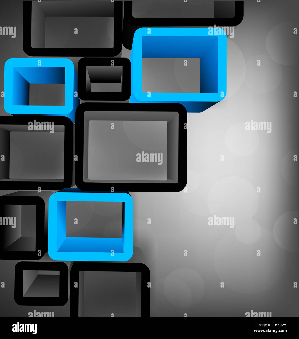 Bright grey tech background with cube design Stock Photo - Alamy