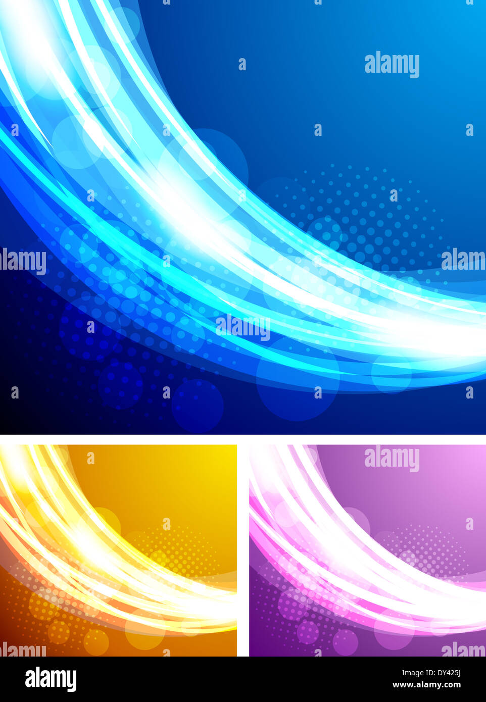 Set of bright striped background with rays Stock Photo - Alamy