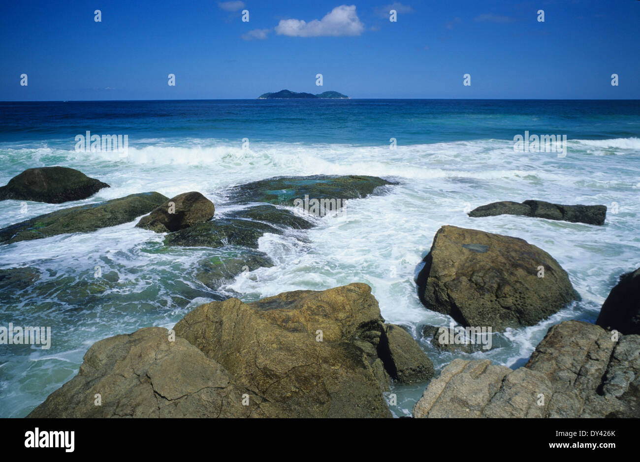 Ilha Grande, Atlantic coast island, temperate rainforest. Angra dos ...
