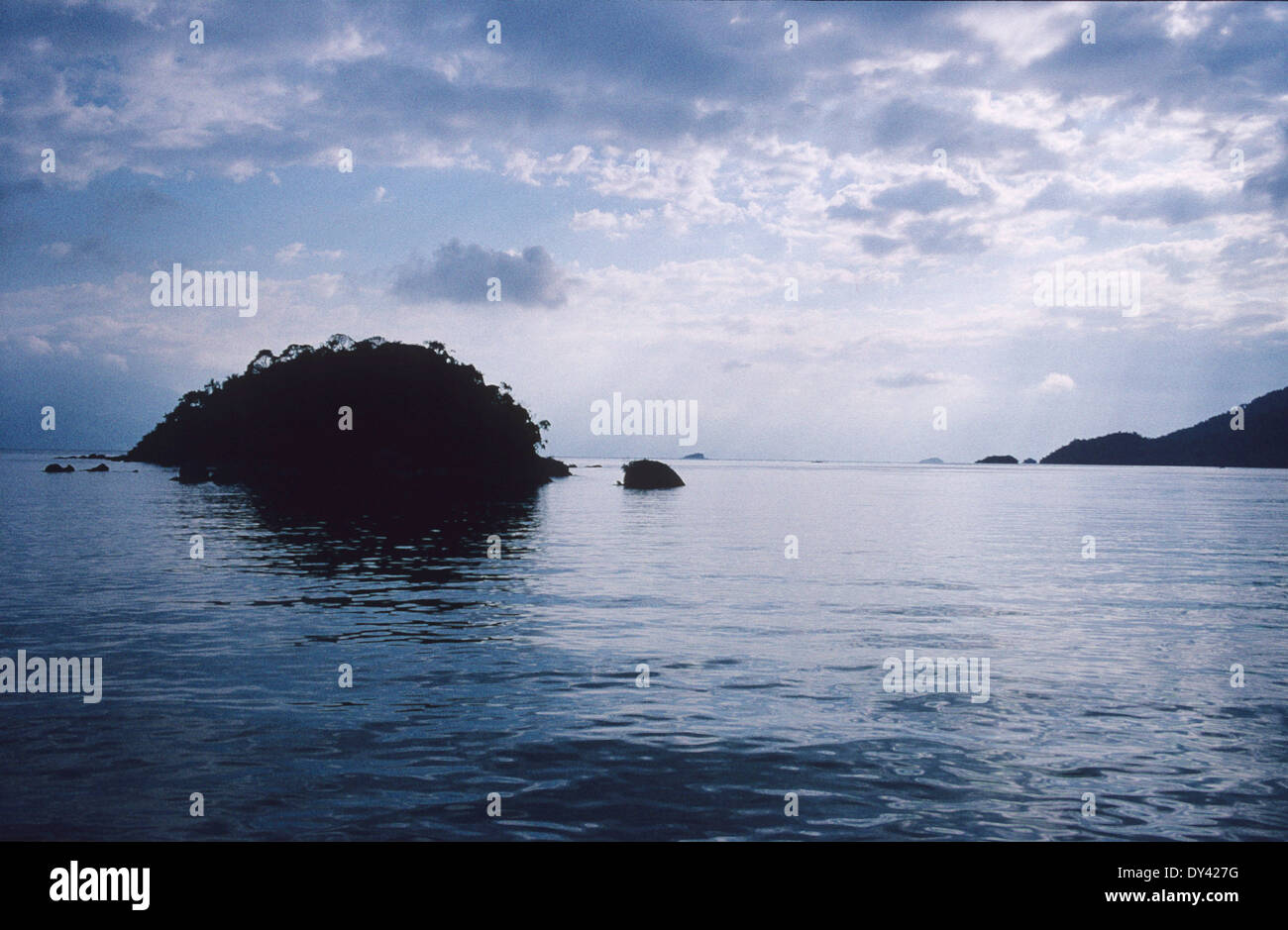 Ilha Grande, Atlantic coast island, temperate rainforest. Angra dos ...