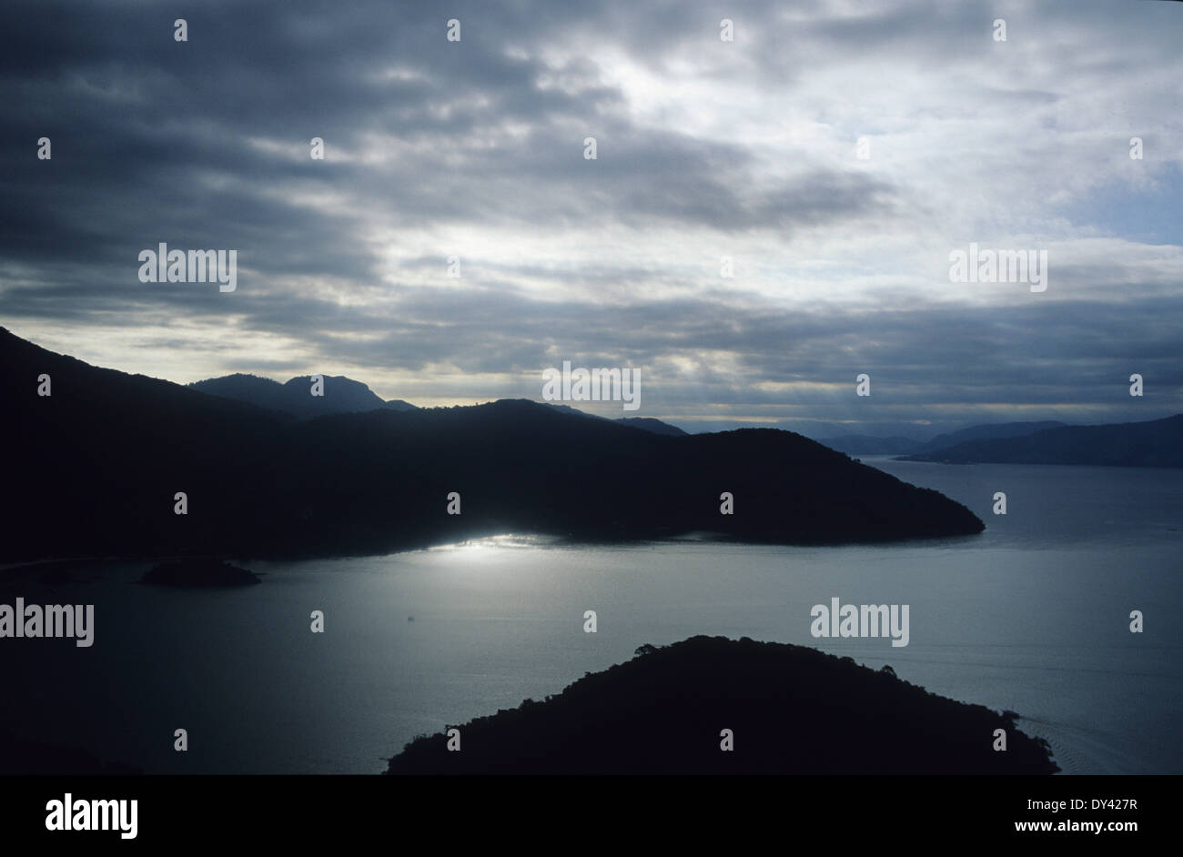 Ilha Grande, Atlantic coast island, temperate rainforest. Angra dos ...
