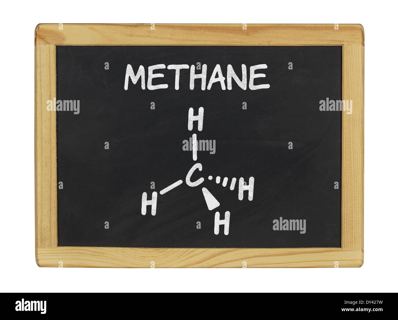 chemical formula of methane on a blackboard Stock Photo - Alamy