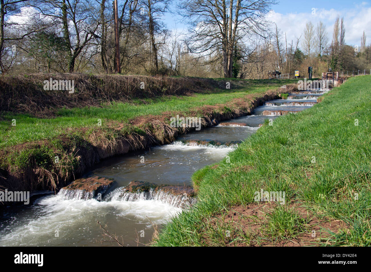 Osbaston generator and fish pass Stock Photo - Alamy
