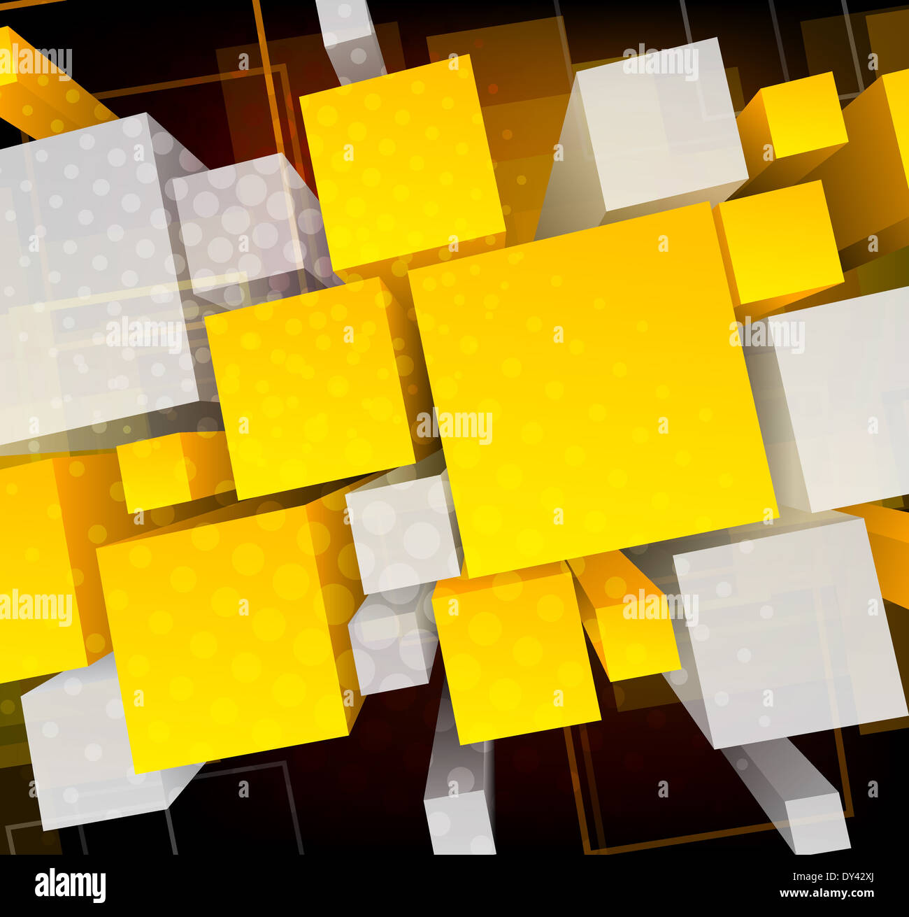 Bright background with 3d cubes and circle Stock Photo - Alamy