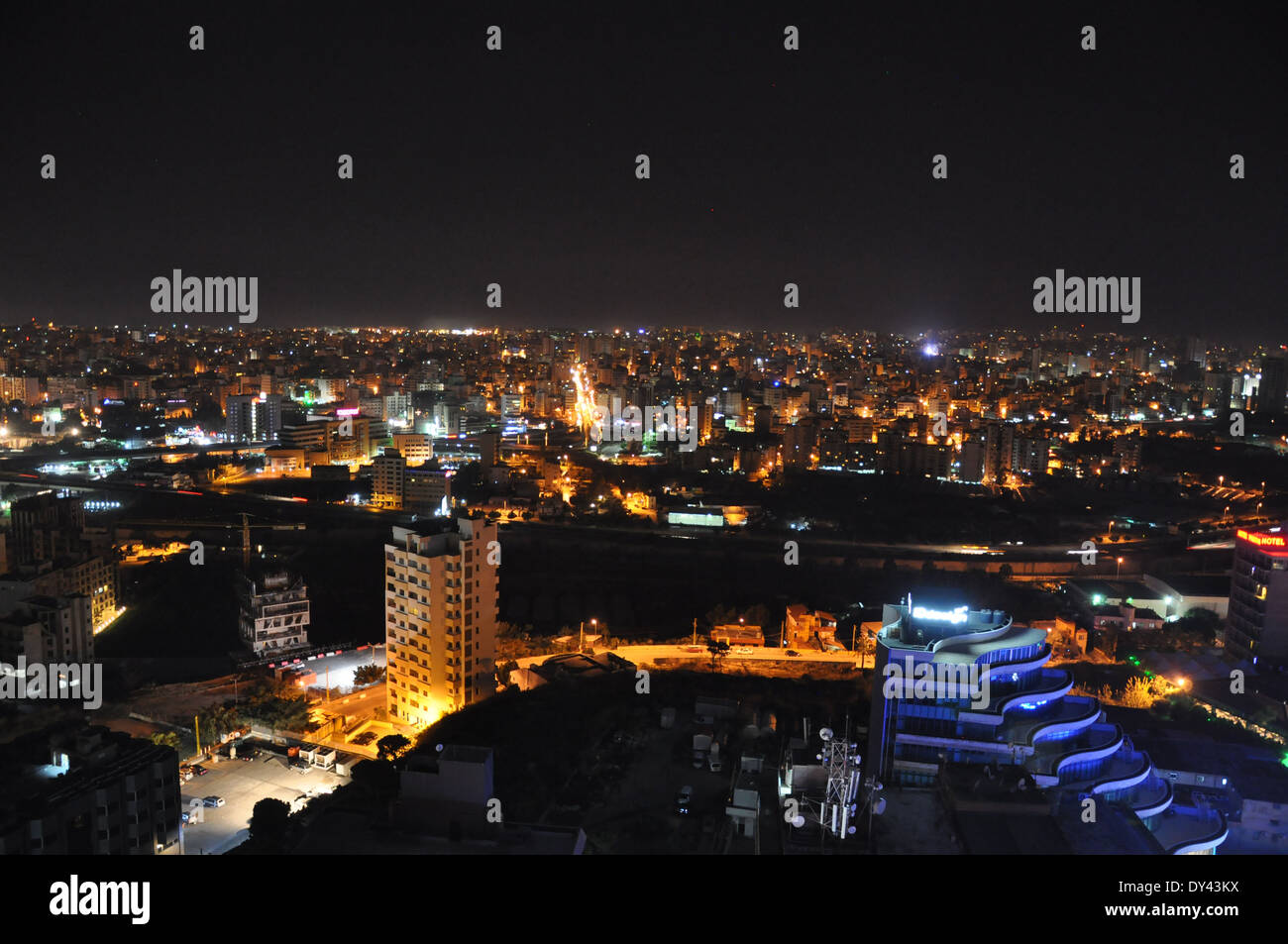 A night view of Beirut in Lebanon Stock Photo - Alamy