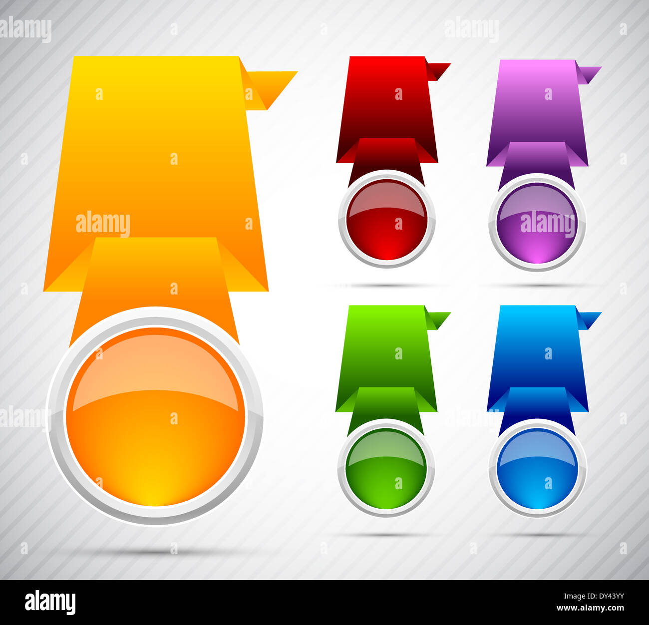 Bright background with set of colorful design elements Stock Photo - Alamy