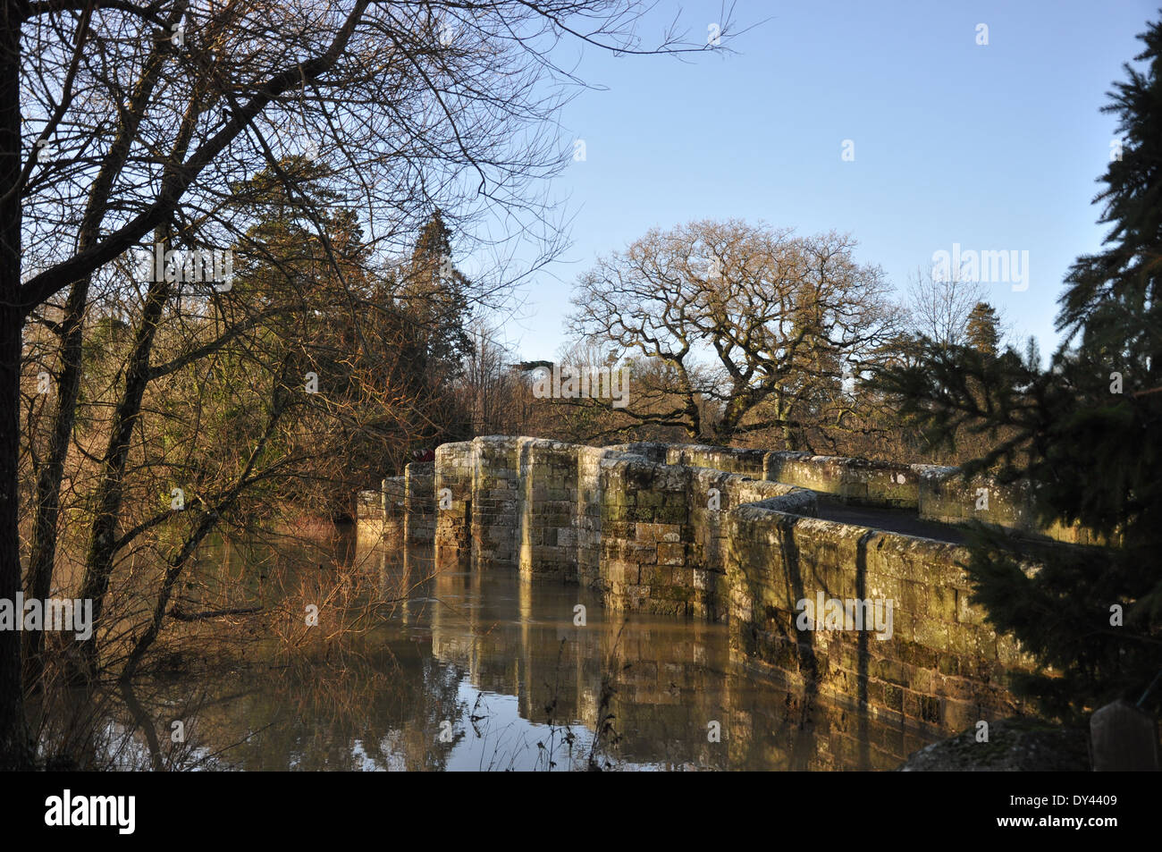 Floods at Stopham Bridge, Pulborough, West Sussex, England Stock Photo ...