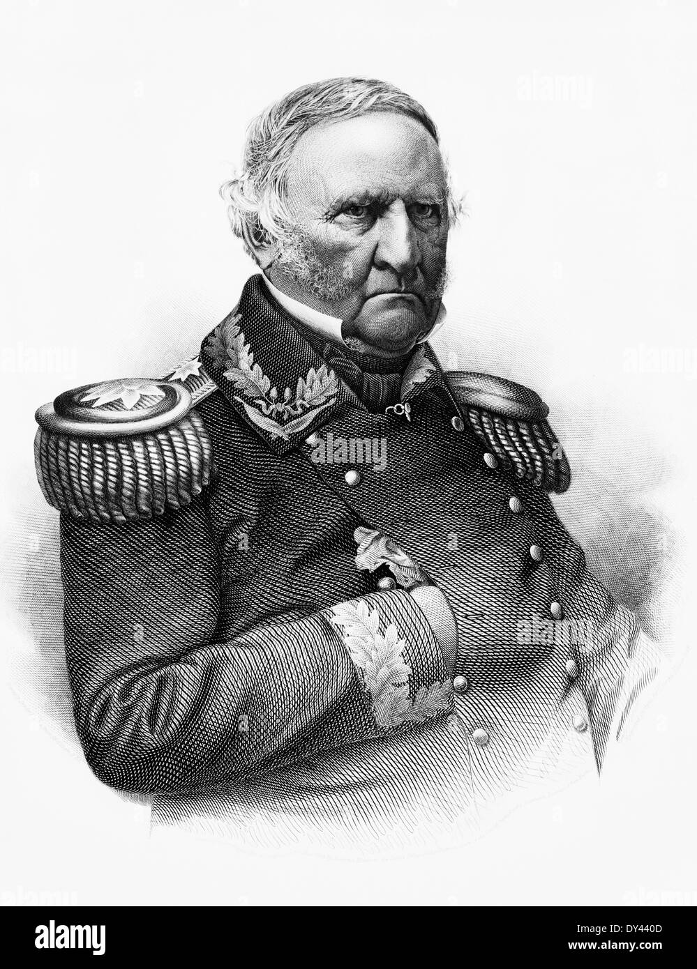 Vintage portrait of Winfield Scott Stock Photo - Alamy