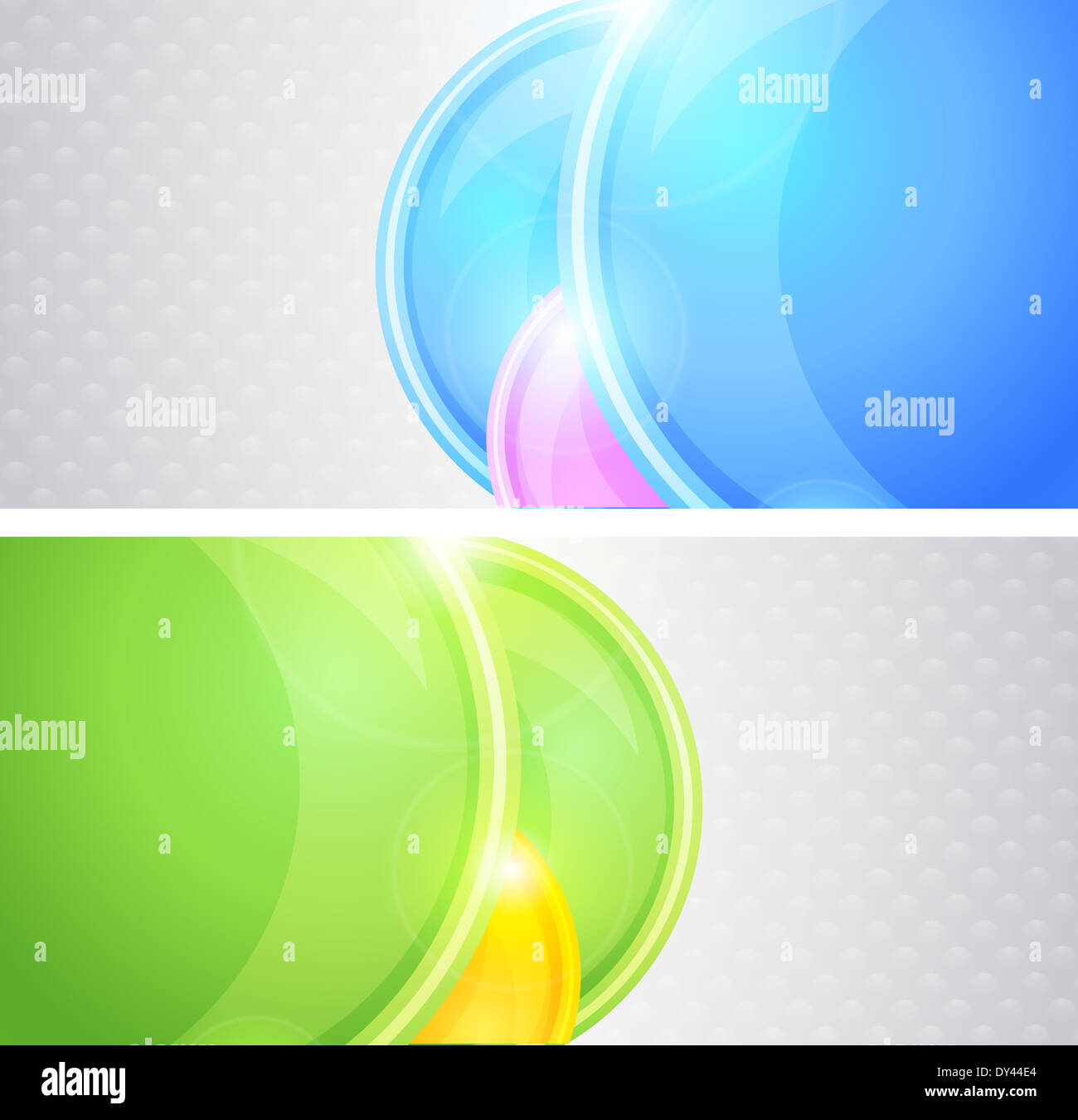 Color set of two bright banners with circle Stock Photo - Alamy