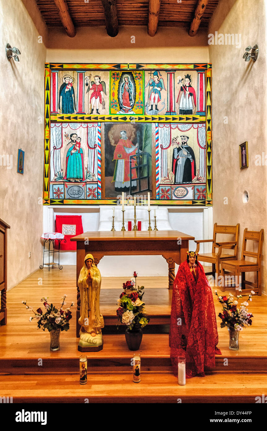 San Lorenzo de Picuris Mission Church, Picuris Pueblo, New Mexico Stock ...
