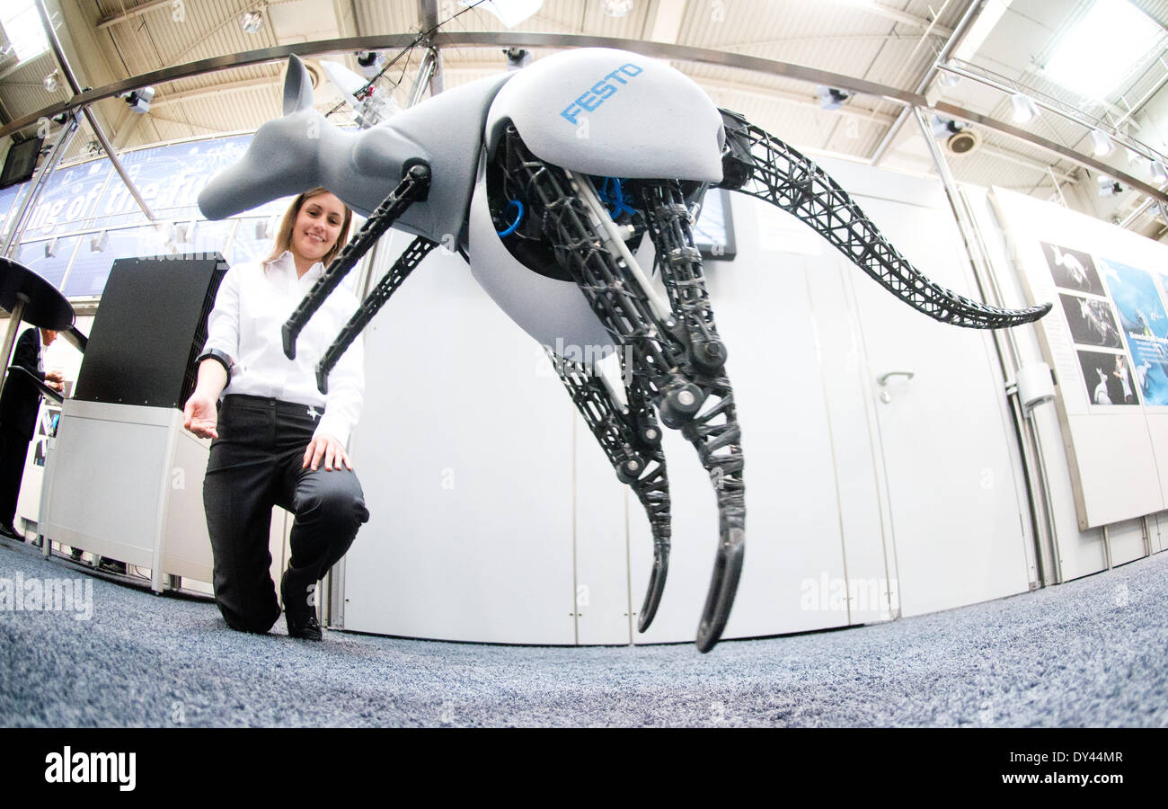 Hanover, Germany. 06th Apr, 2014. Computer scientist Nadine Kaercher ...