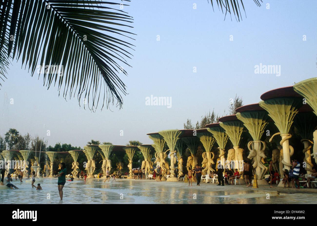 INDIA Mumbai Bombay, artificial water park WATER KINGDOM, swimming pool ...