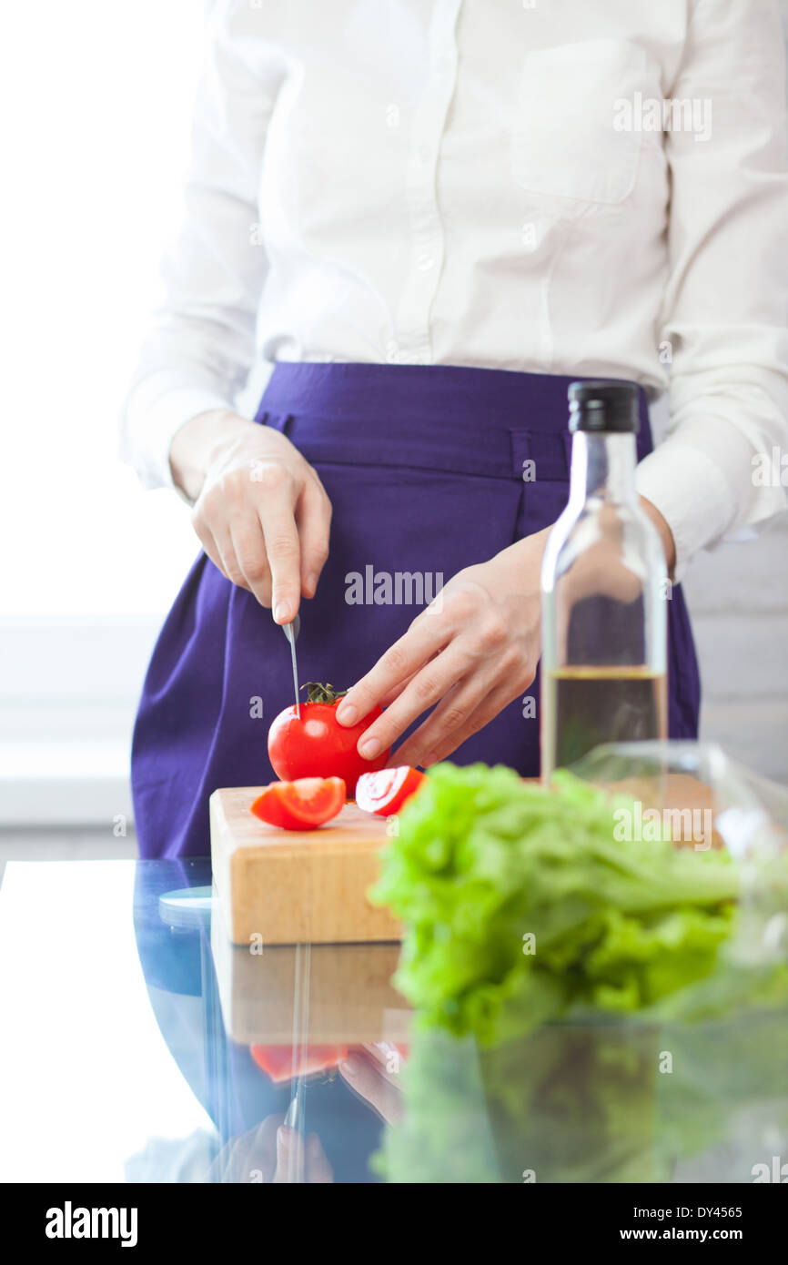 Closeup shot female cutting hi-res stock photography and images - Alamy