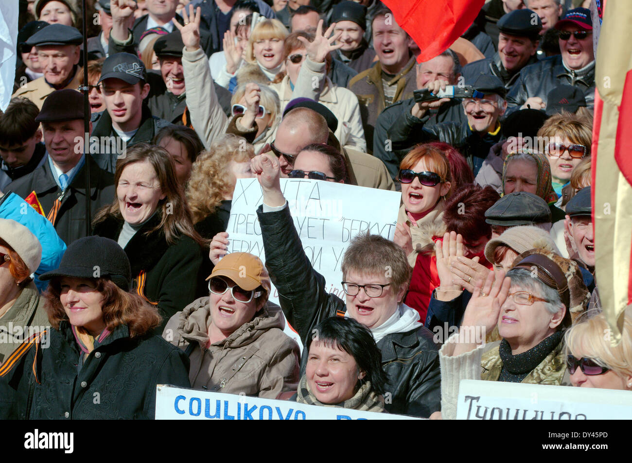 Odessa, Ukraine. 06th April, 2014. Protest meeting People's Assembly ...