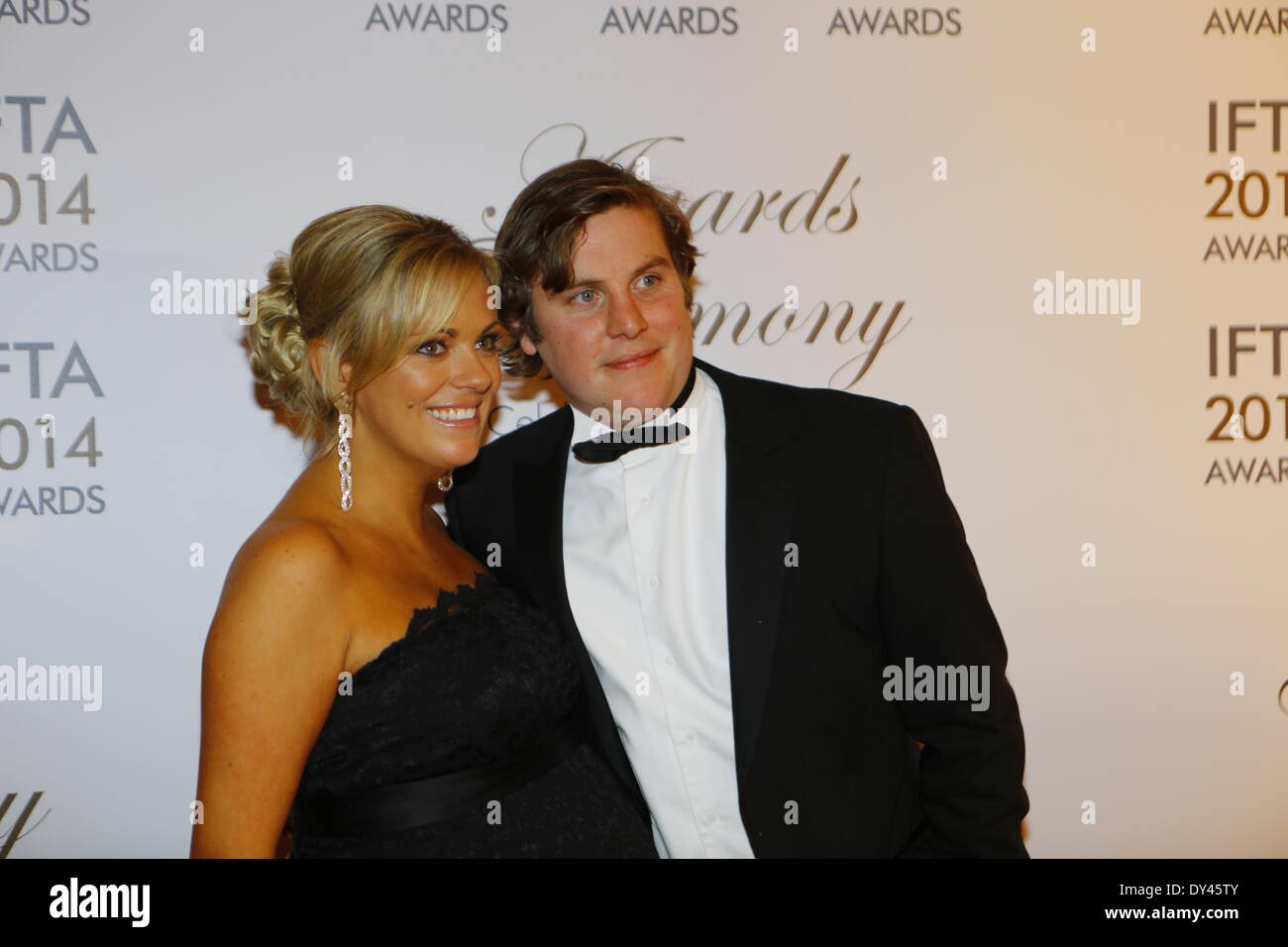 Dublin, Ireland. 5th April 2014. Irish actor Peter Coonan (right) and ...