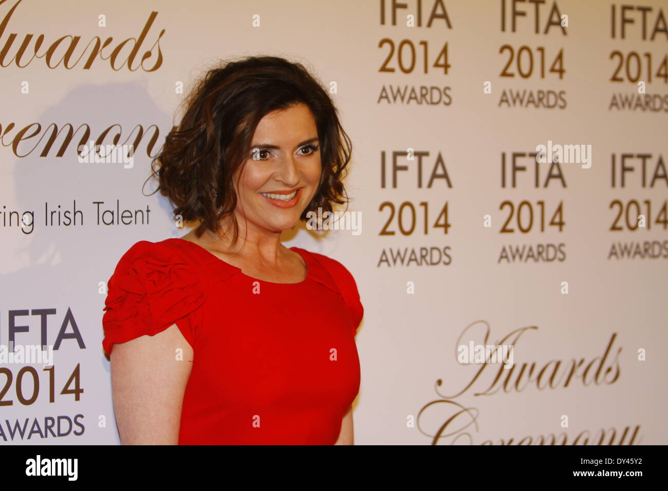 Dublin, Ireland. 5th April 2014. Irish news anchor Colette Fitzpatrick ...