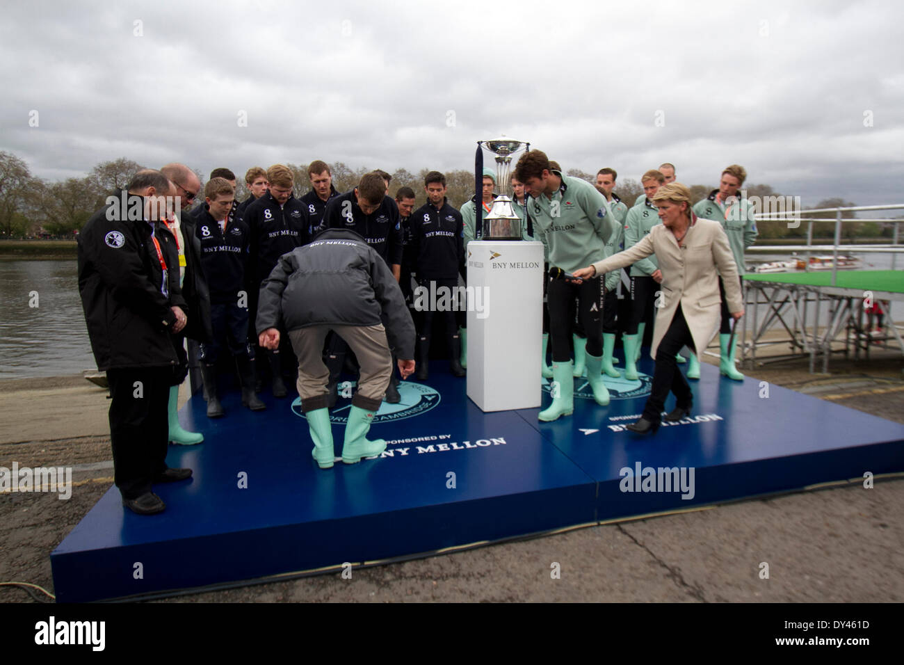 Putney London, UK. 6th April 2014. BBC presenter Claire Balding ...