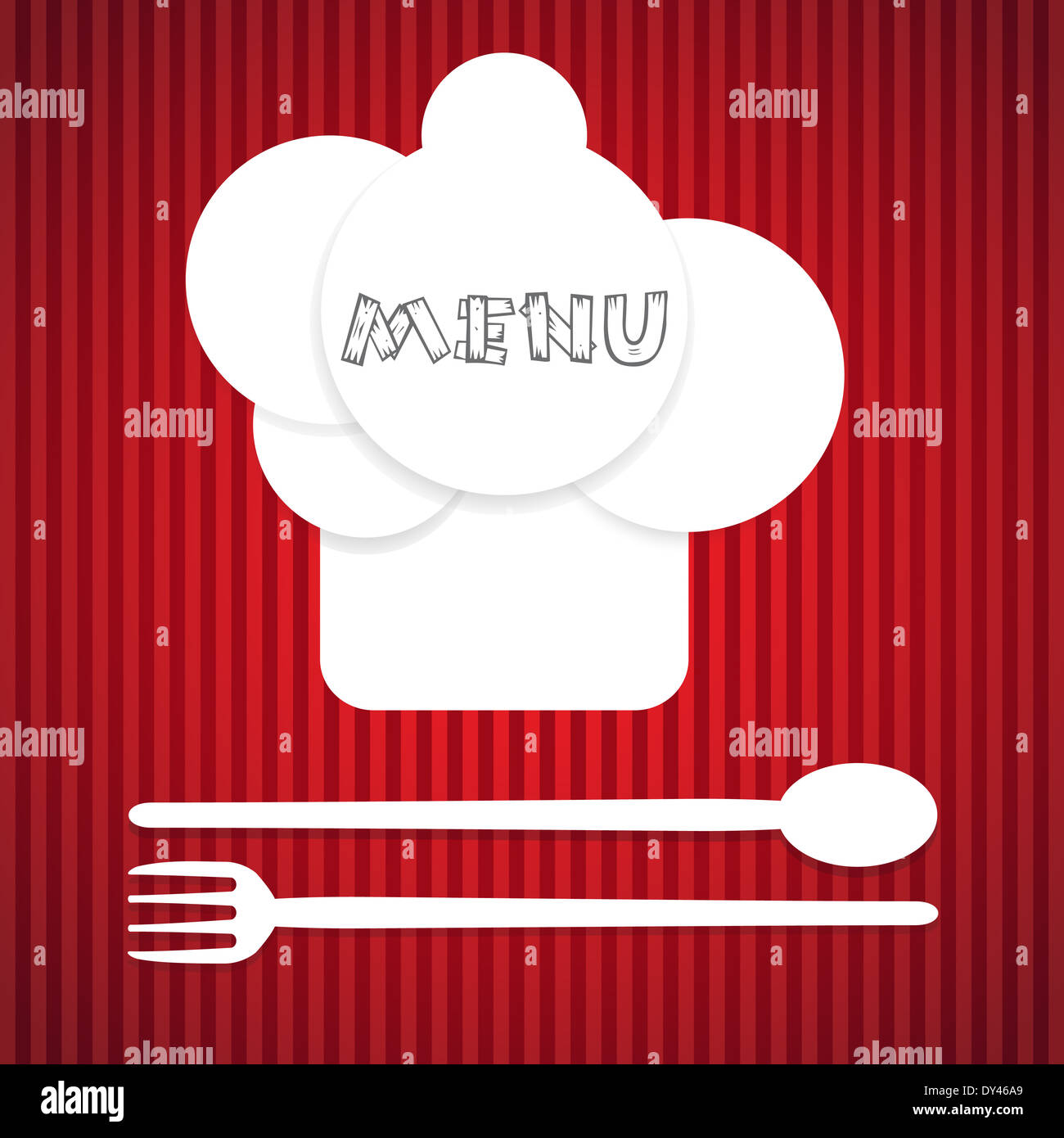 Paper look menu card design Stock Photo - Alamy