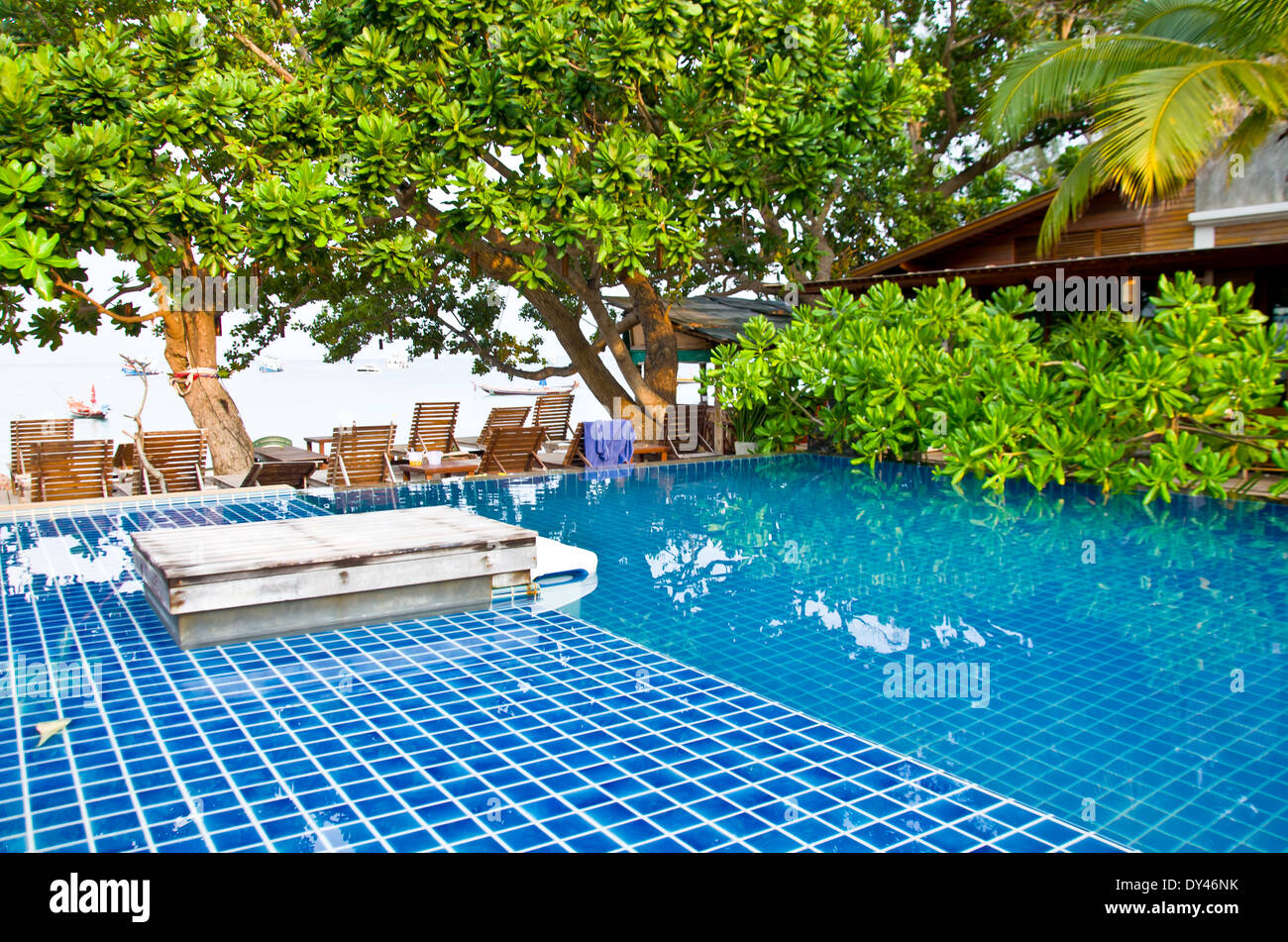 swimming pool and resort for summer vacation Stock Photo - Alamy