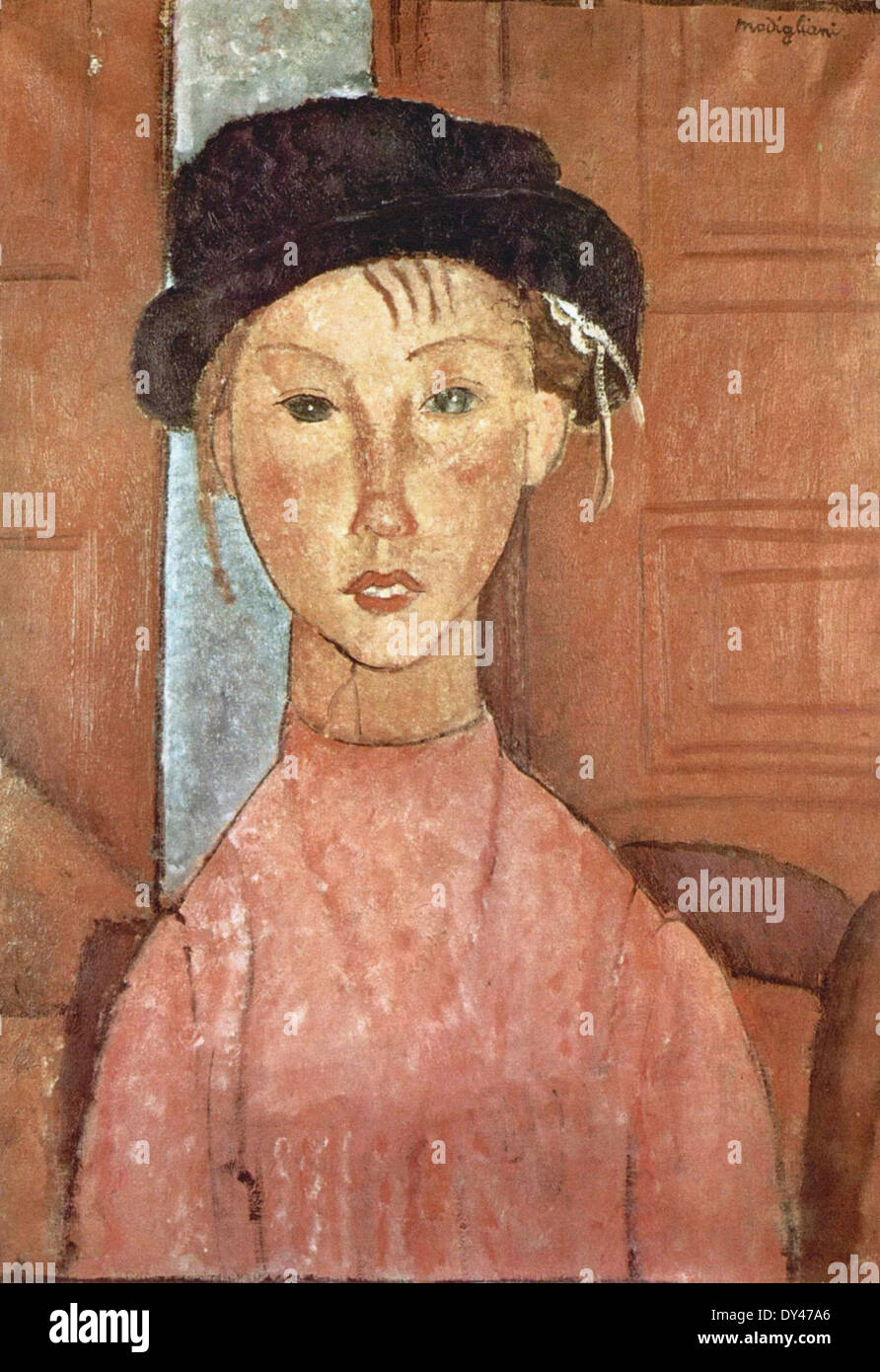 Amedeo Modigliani Young Girl Wearing Beret Stock Photo - Alamy