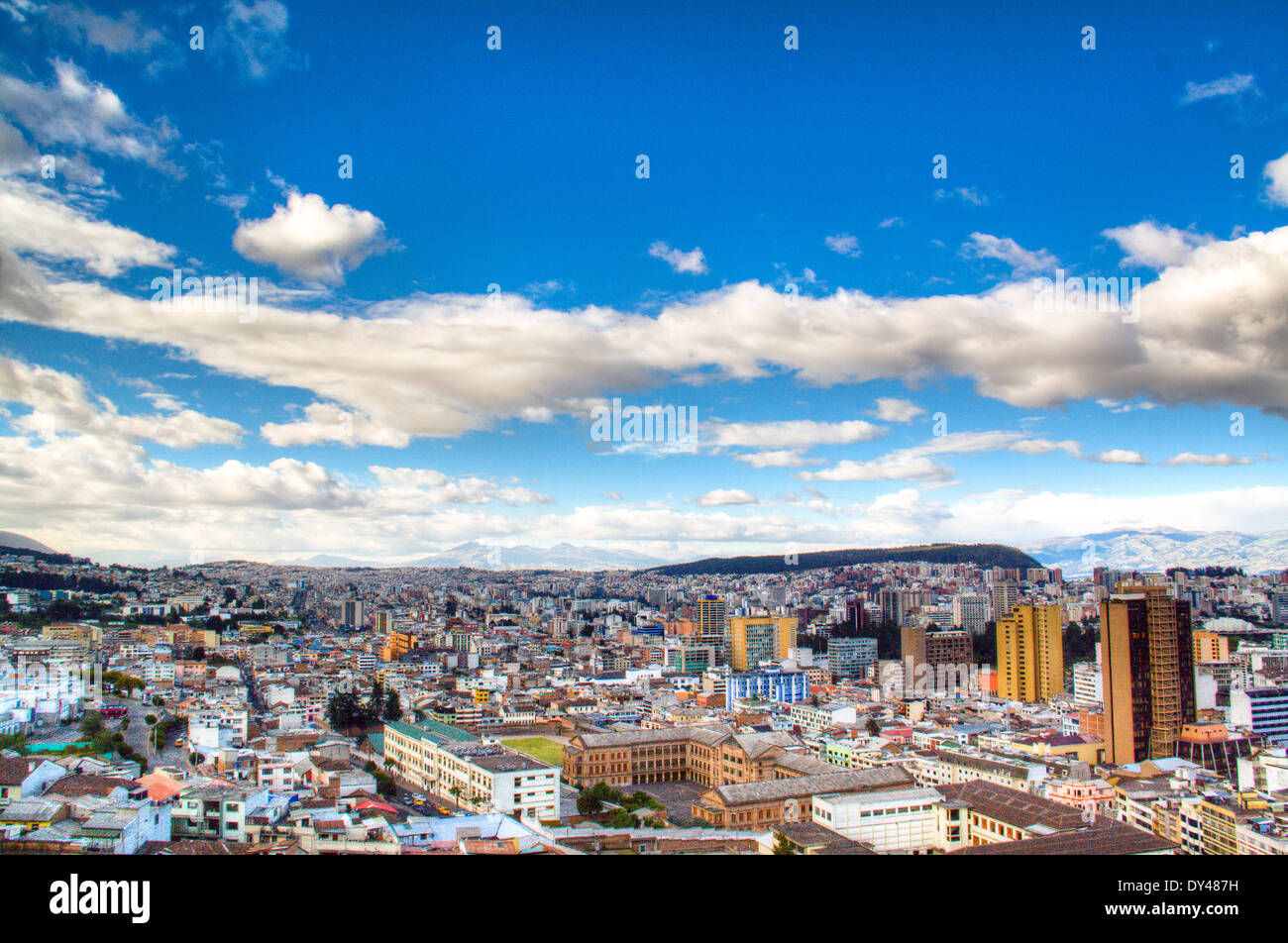 View over the city of Quito, Ecuador Stock Photo - Alamy