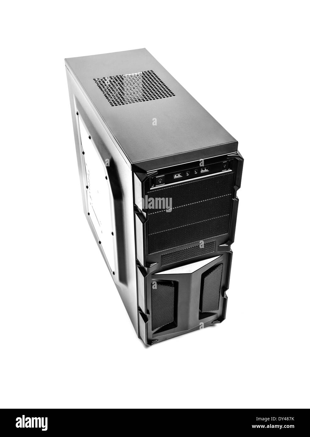 Computer System Unit Isolated On A White Background Stock Photo - Alamy