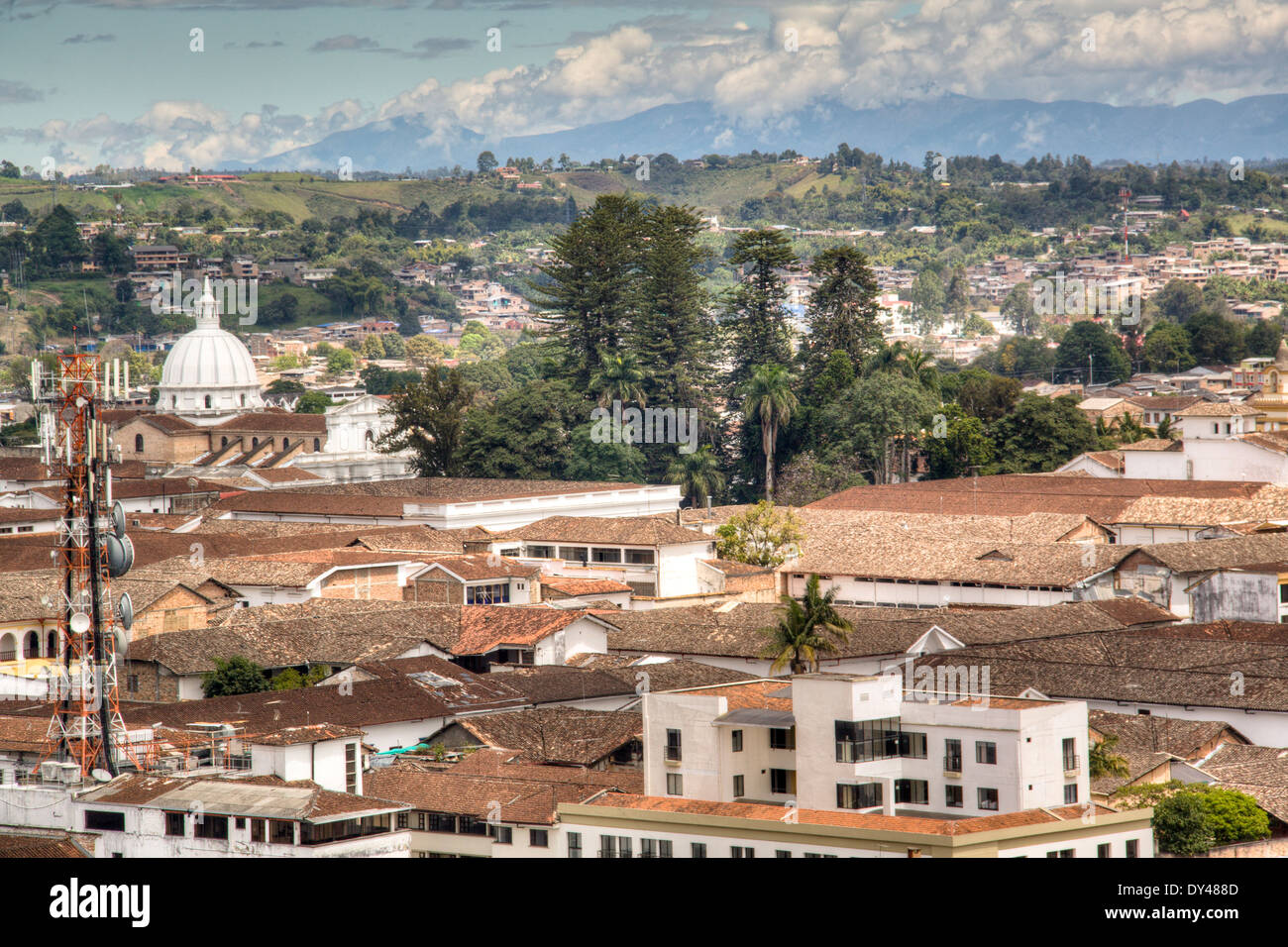 View over the town of Popayan in Colombia Stock Photo - Alamy