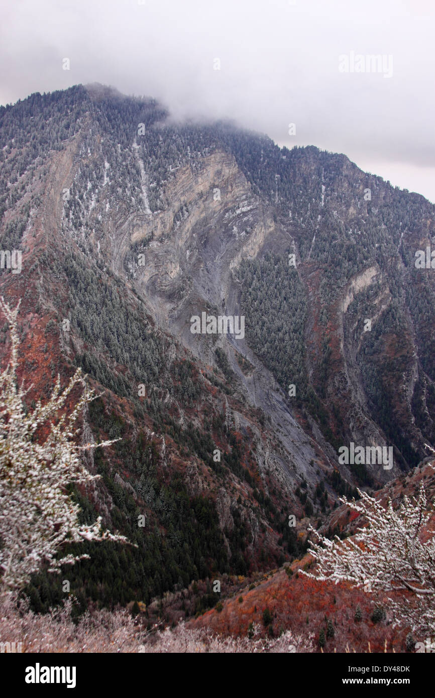 The side of a mountain during autumn Stock Photo - Alamy