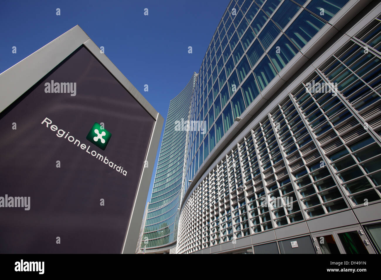 The modern architecture of Lombardy Building in Milan, Italy Stock ...