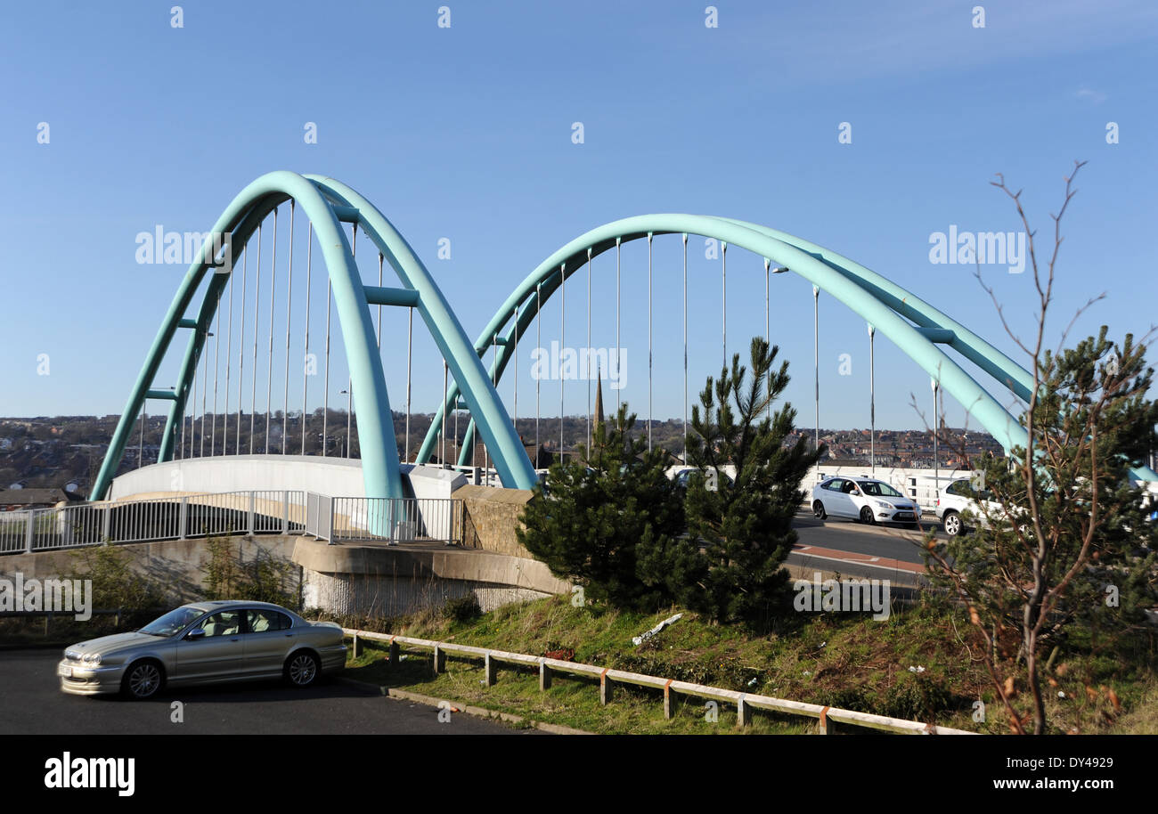 Suspension bridge Blackburn Lancashire UK Stock Photo - Alamy
