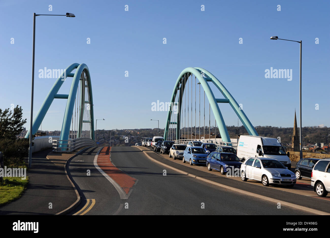 Suspension bridge Blackburn Lancashire UK Stock Photo - Alamy