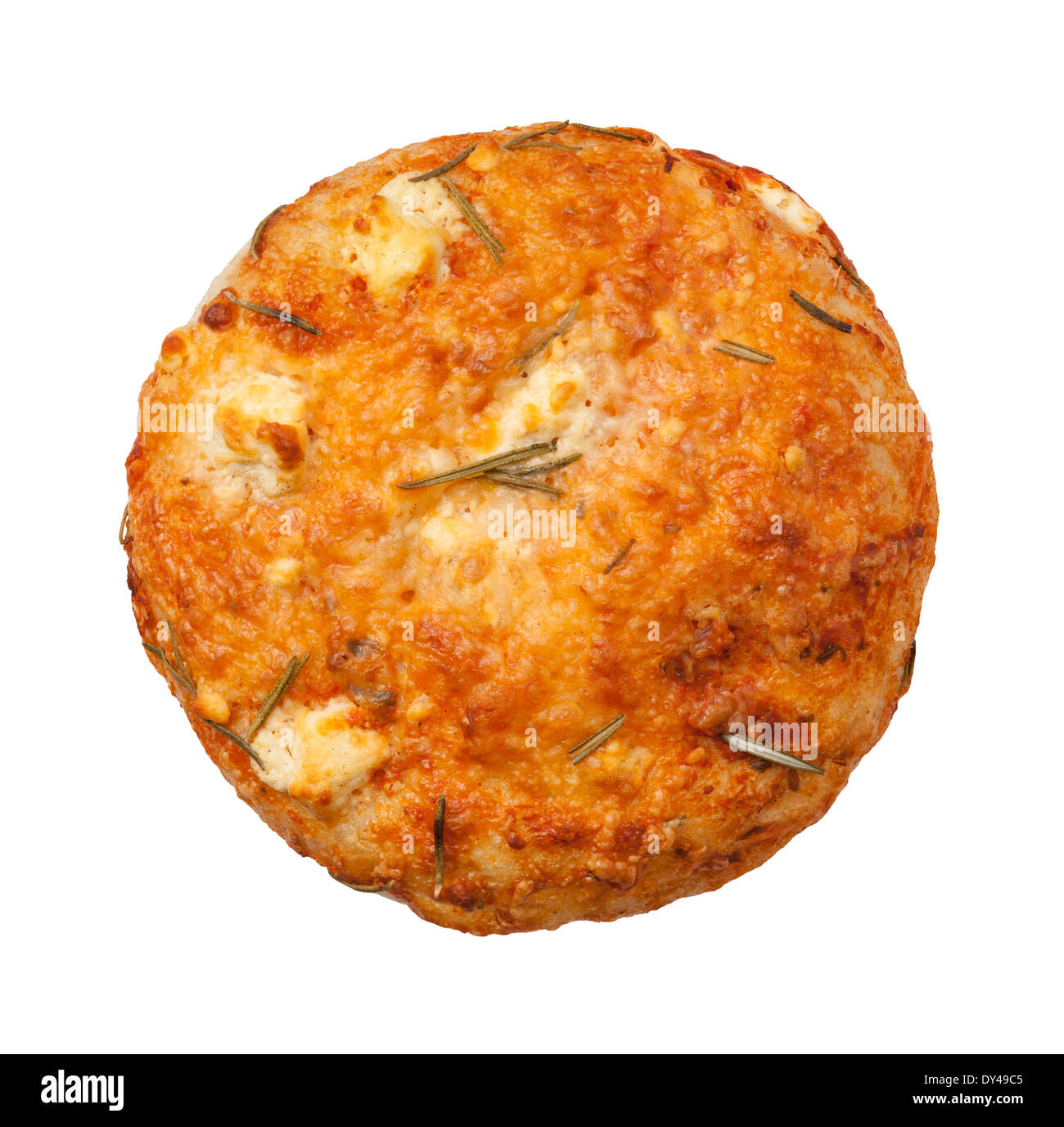 Round Focaccia isolated on a white background Stock Photo - Alamy