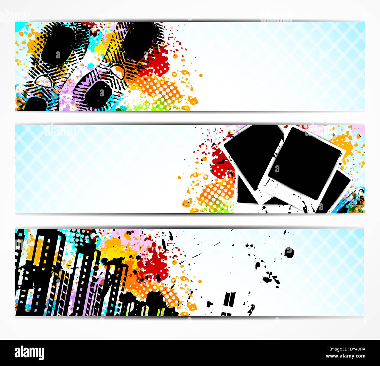 Set of grunge banners Stock Photo - Alamy