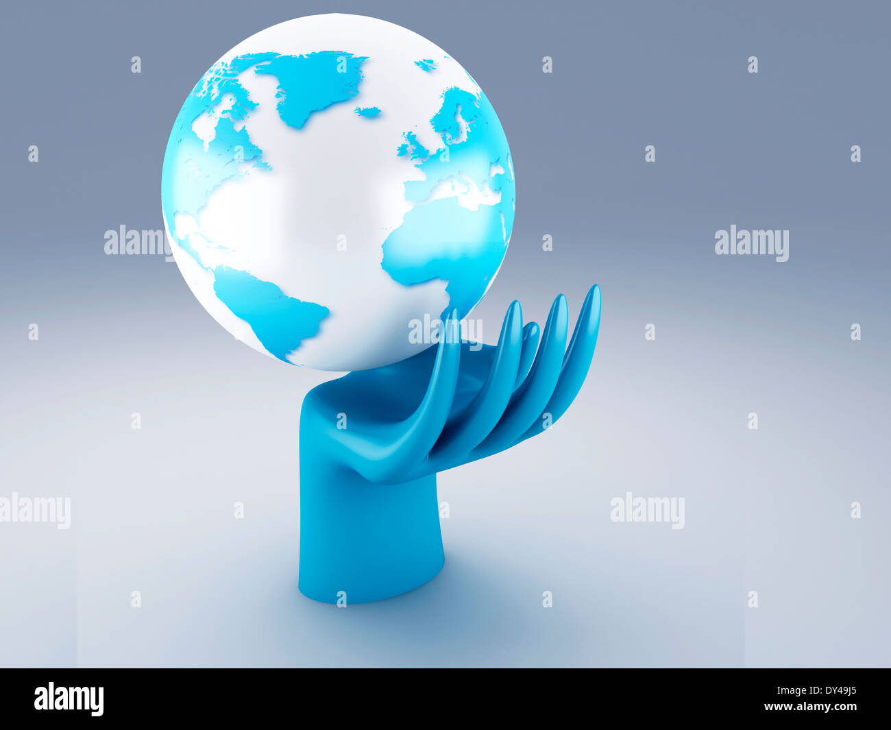 Image of world in hands 3d illustration Stock Photo - Alamy