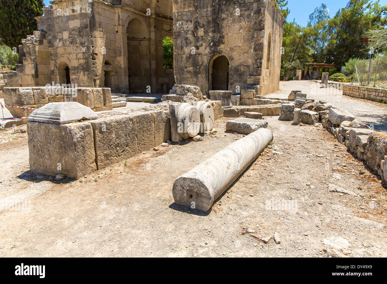 Monastery (friary) in Messara Valley at Crete island in Greece. Messara ...