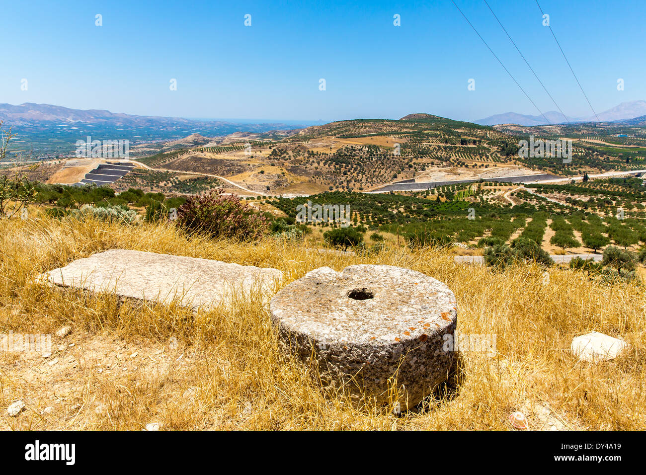 Monastery (friary) in Messara Valley at Crete island in Greece. Messara ...