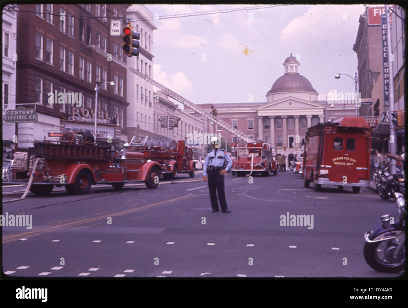 Repairs to the Old Capitol building in Jackson, Mississippi, around ...