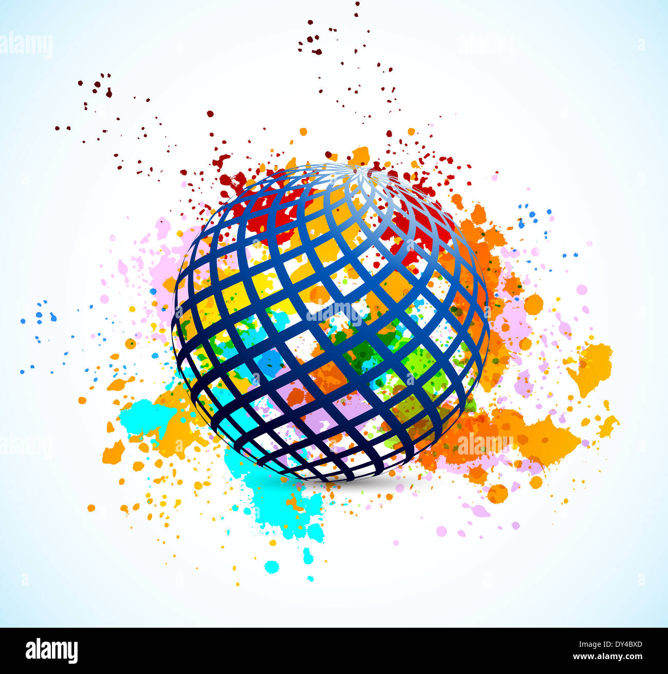 Grunge background with sphere Stock Photo - Alamy