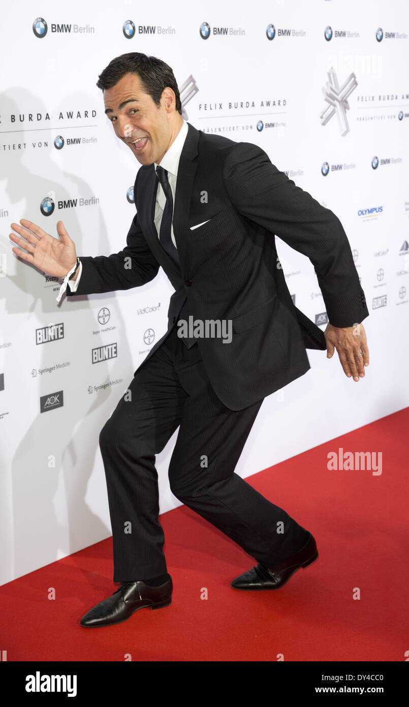 Berlin, Germany. 6th Apr, 2014. Actor Erol Sander arrives for the Felix ...