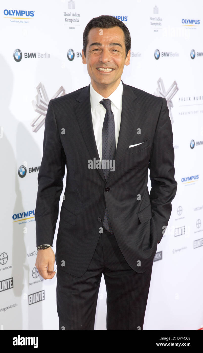 Berlin, Germany. 6th Apr, 2014. Actor Erol Sander arrives for the Felix ...