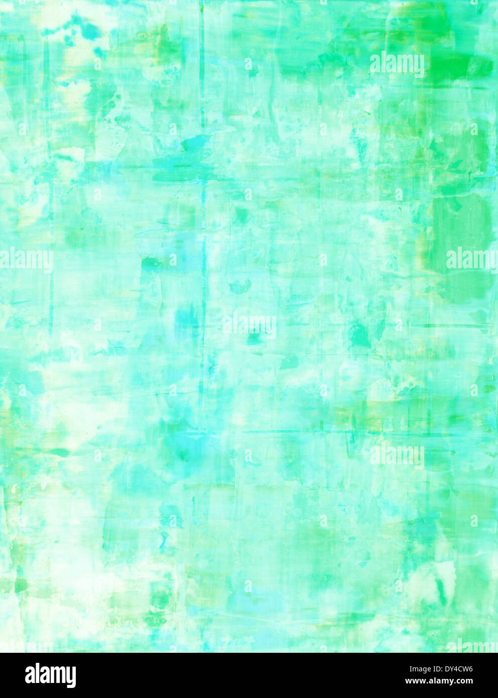 Turquoise and Green Abstract Art Painting Stock Photo - Alamy