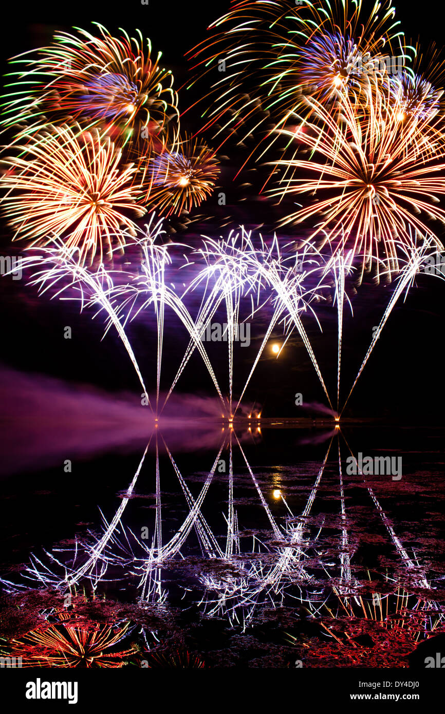 Blue fireworks hi-res stock photography and images - Alamy