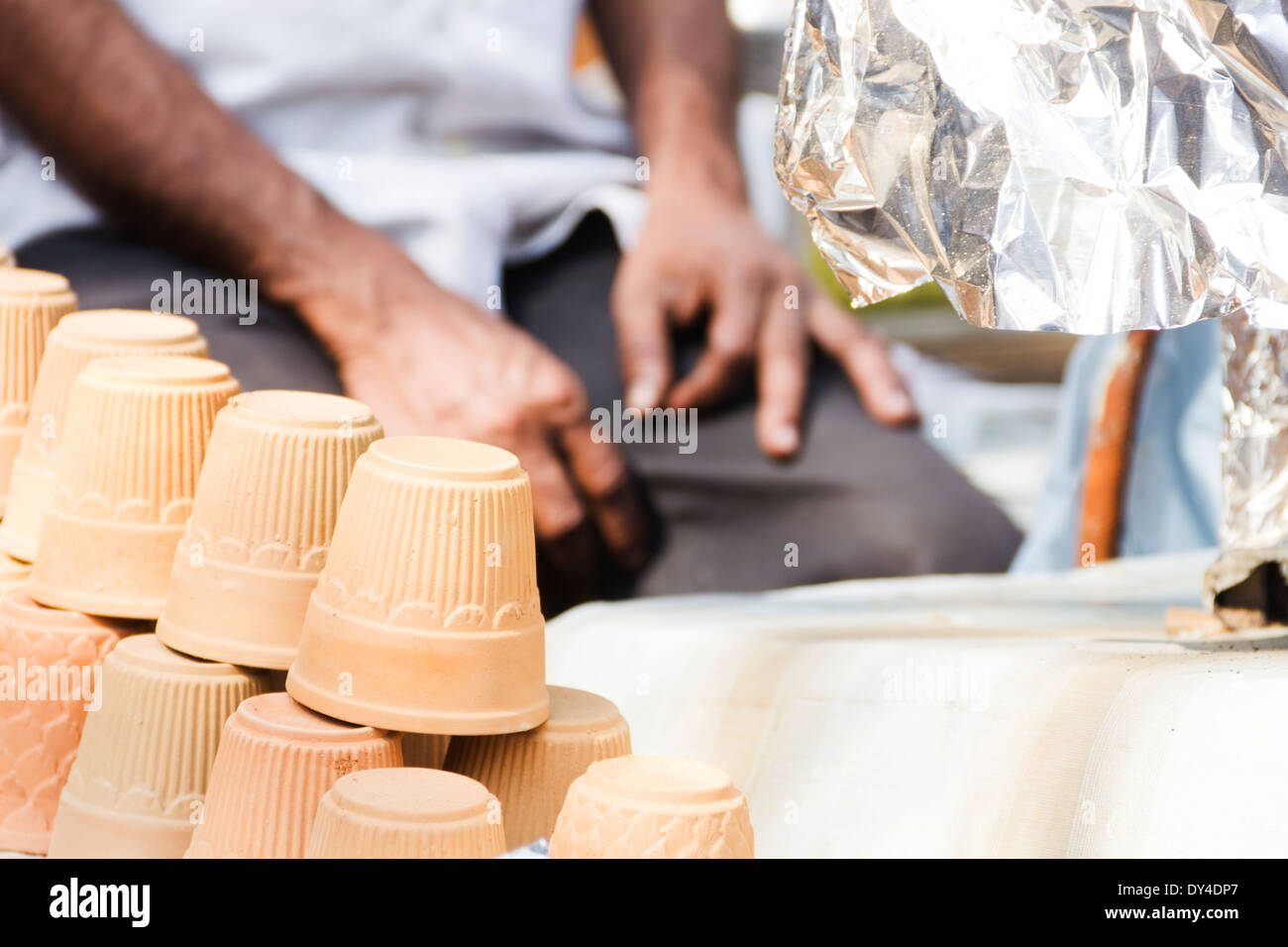 1 Indian Man Selling Pots Selling Stock Photo - Alamy