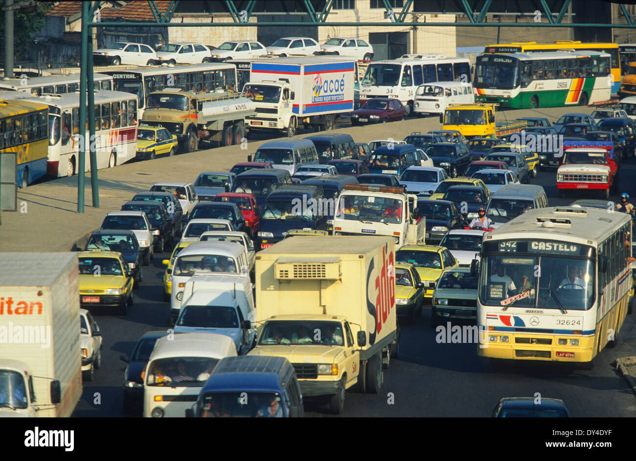 Traffic rush hour, Rio de Janeiro, Brazil, South America Stock Photo ...