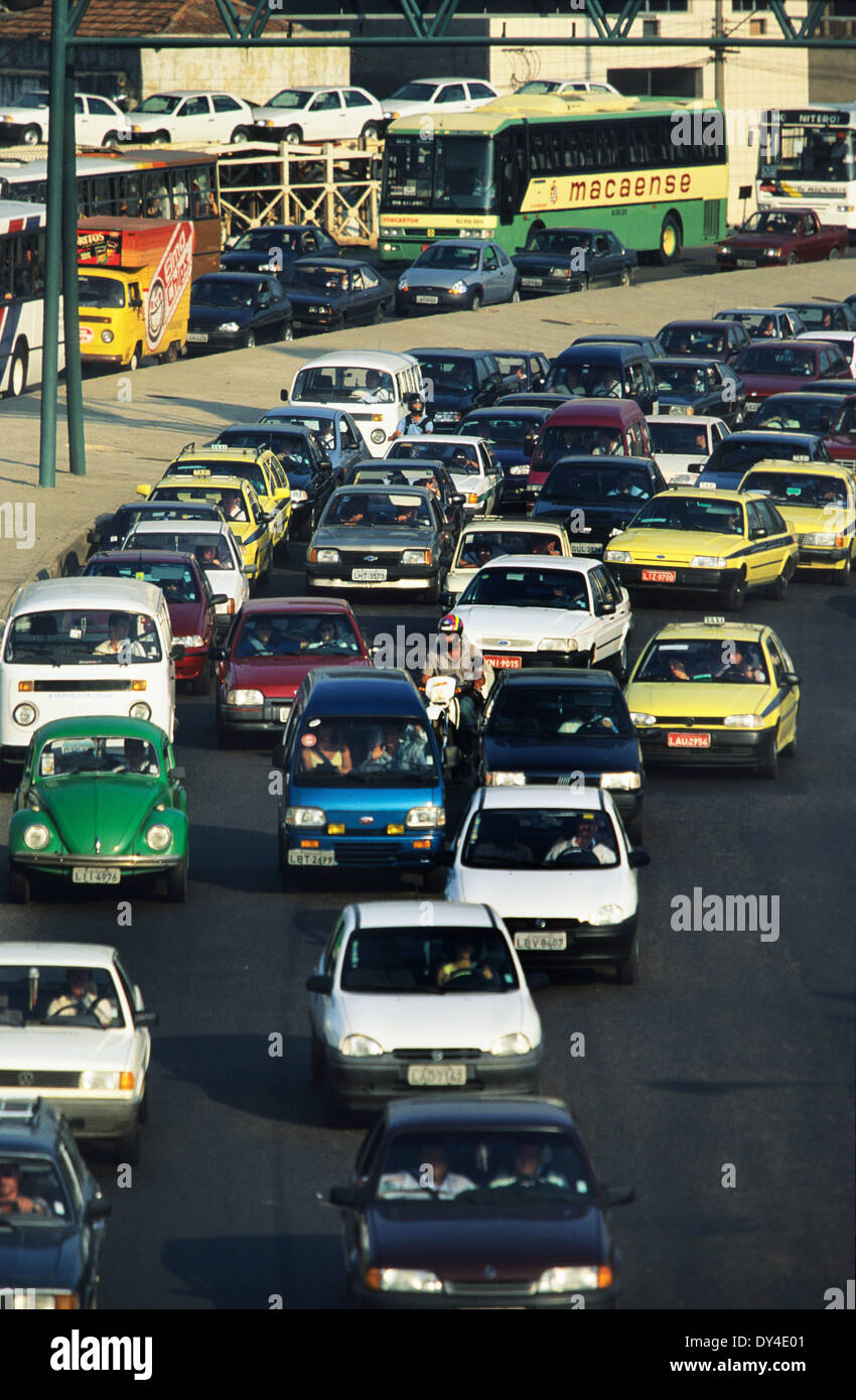 Traffic rush hour, Rio de Janeiro, Brazil, South America Stock Photo ...