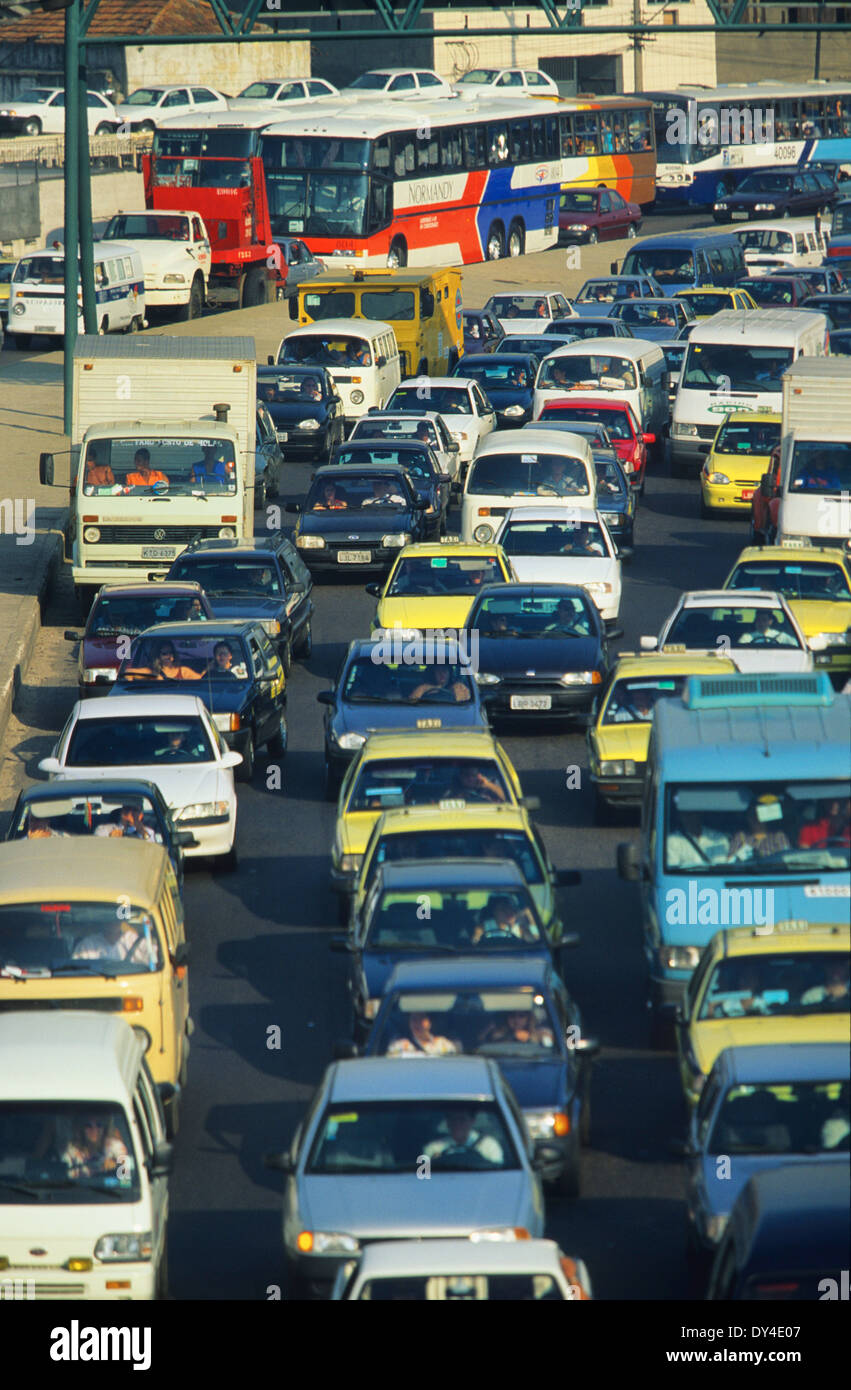 Traffic rush hour, Rio de Janeiro, Brazil, South America Stock Photo ...