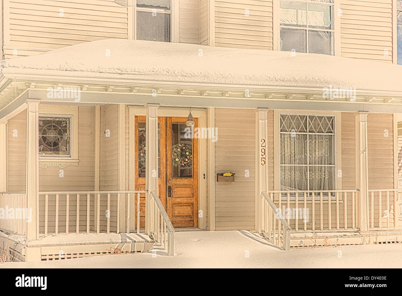 Victorian home in winter Stock Photo - Alamy